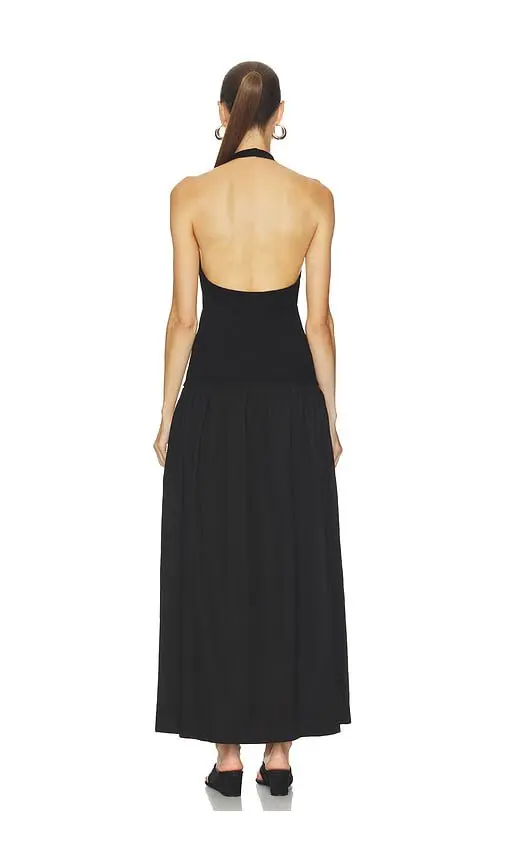 Enza Costa Ribbed Jersey Halter Maxi Dress