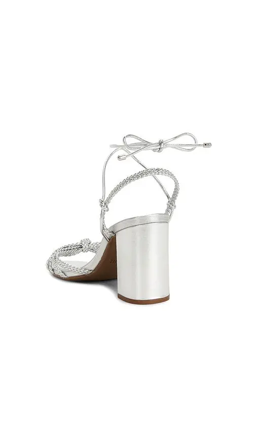 Schutz Adele Metallic Block Heel Sandals