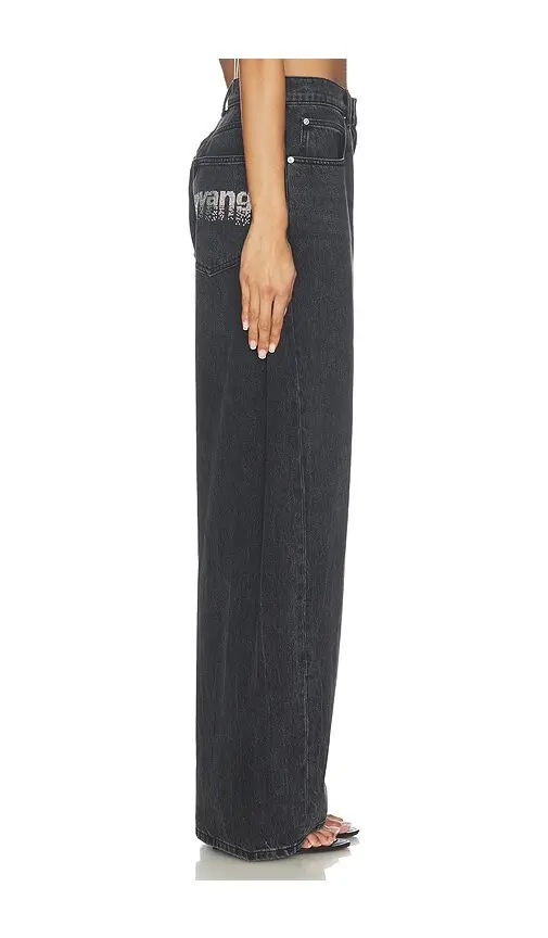 Alexander Wang Blow Up Jean With Crystal Pockets - Grey Aged