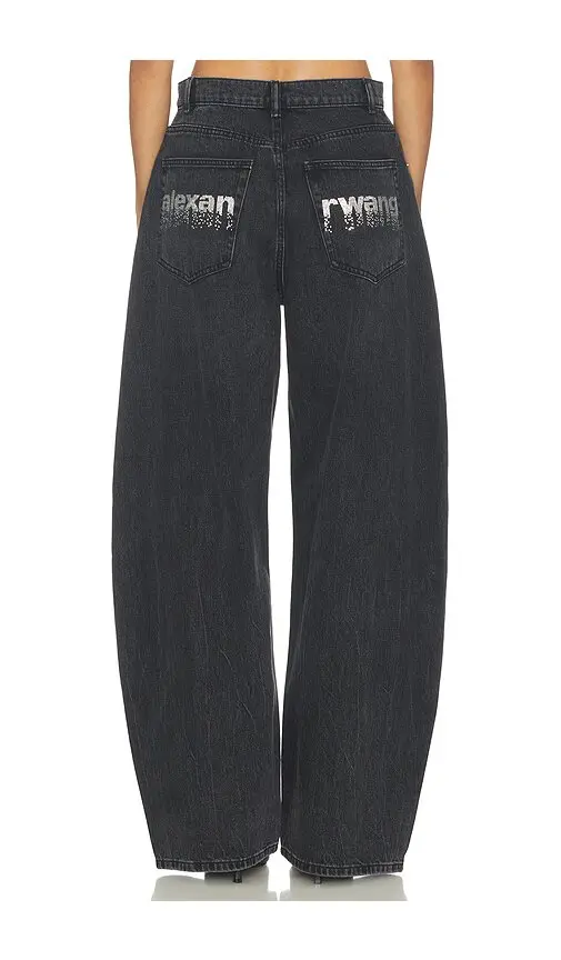 Alexander Wang Blow Up Jean With Crystal Pockets - Grey Aged