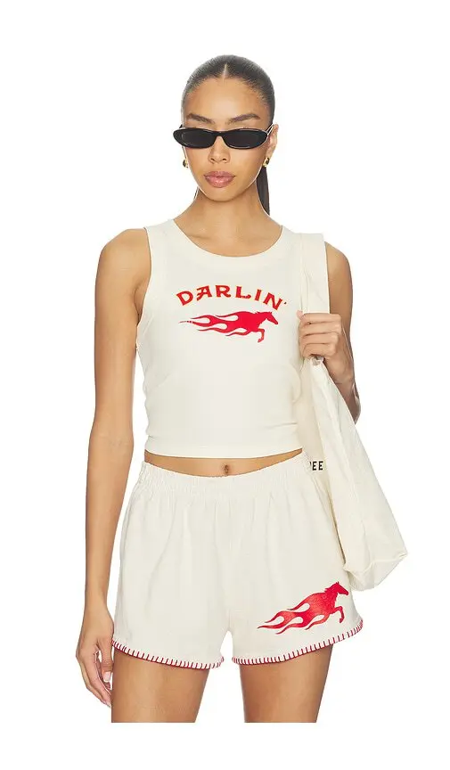 DARLIN Hot Bronc Crop Tank