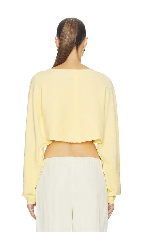 Free People To The East Cropped Sweatshirt - Double Butter