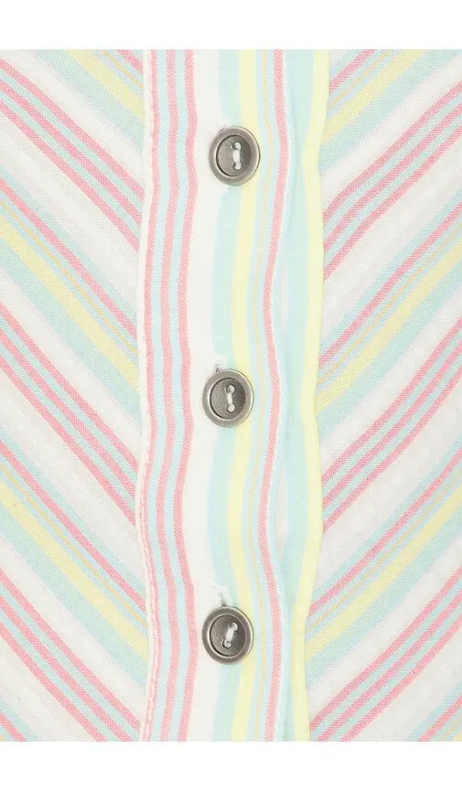 Free People Halterneck Mini Dress With Button Front And Pockets - Multi Combo