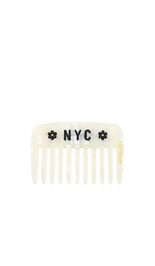 SOLAR ECLIPSE Hand-painted Nyc Mosaic Pocket Comb - N,a