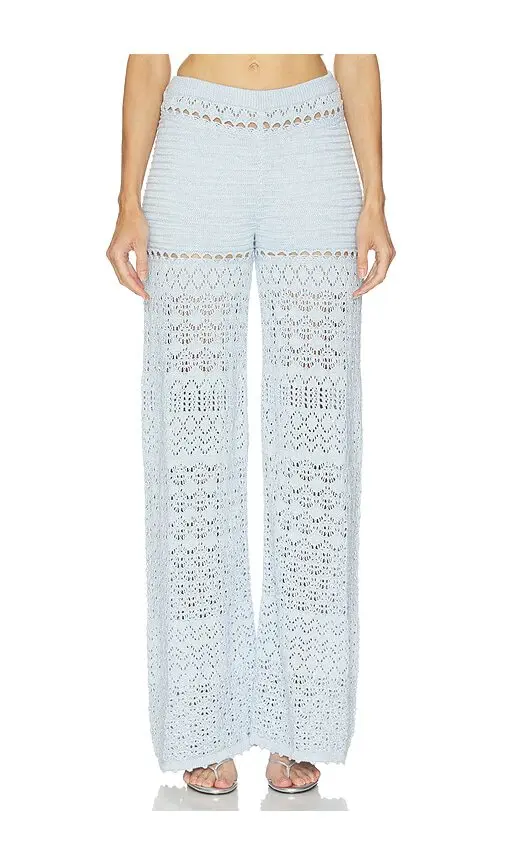 Retrofete Ornelie Crochet Wide Leg Pants - Metallic Glace
