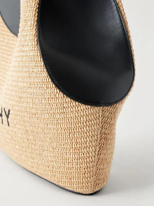 Givenchy Facet Embroidered Raffia Tote - Neutrals