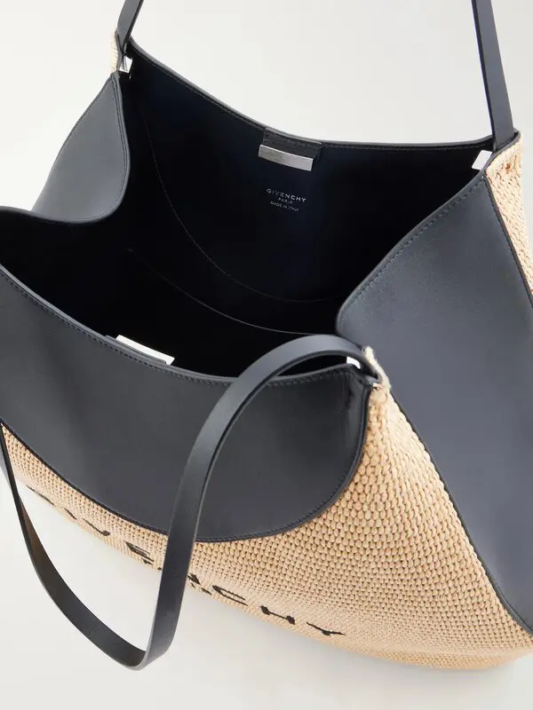 Givenchy Facet Embroidered Raffia Tote - Neutrals