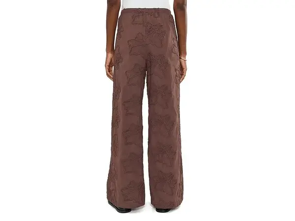Vince Camuto Embroidered Floral Wide Leg Pants