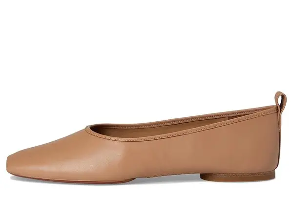 Vince Vivian Leather Square Toe Slip-on Flats