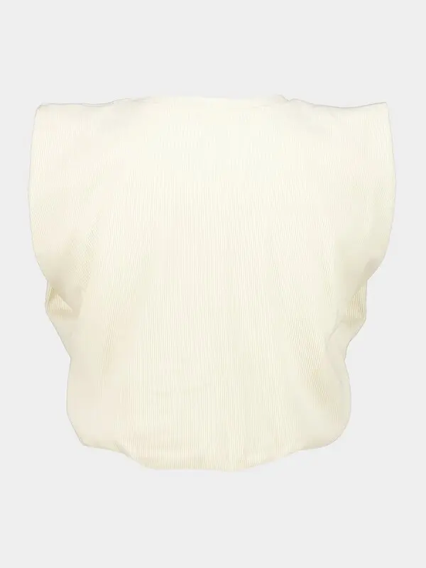 Johanna Ortiz Ecru Cotton Elastomer T-shirt