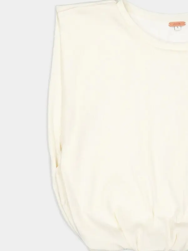 Johanna Ortiz Ecru Cotton Elastomer T-shirt