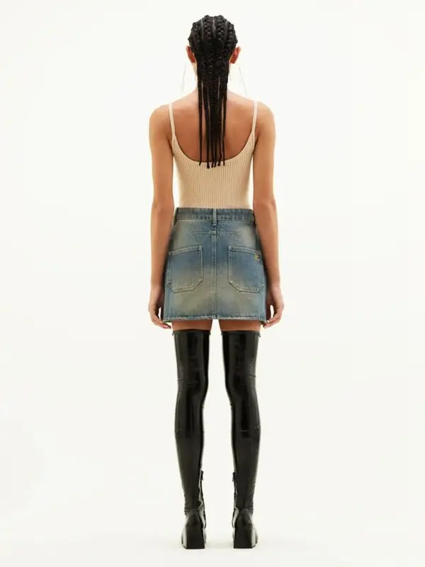 COURREGES Sand Reedition Rib Knit Tank Top - Beige