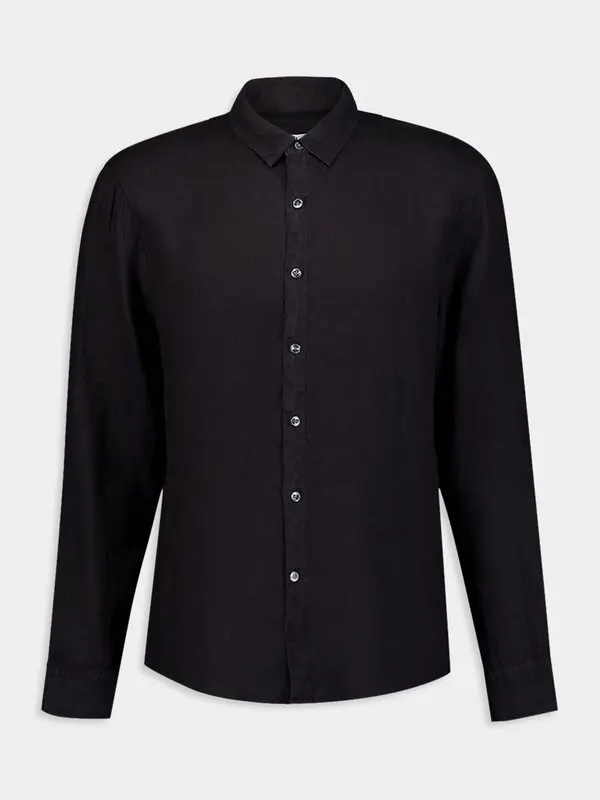 JAMES PERSE Classic Linen Shirt - Black