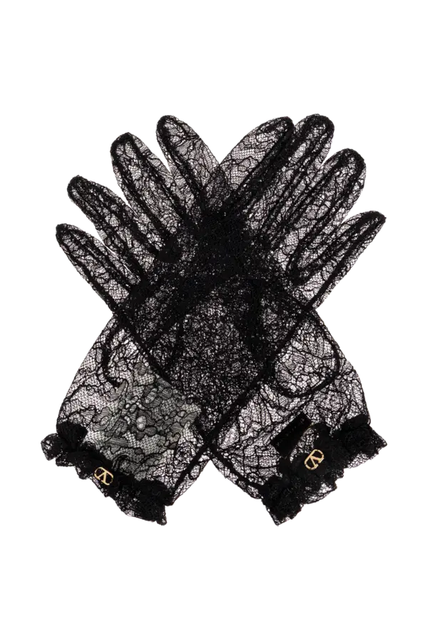 Valentino Garavani Lace Gloves - Black