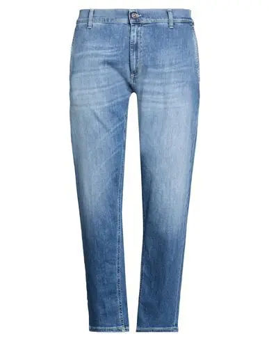 DONDUP Tapered Jeans In Light Wash Stretch Denim