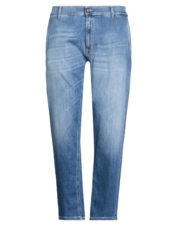 DONDUP Tapered Jeans In Light Wash Stretch Denim