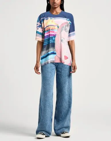 Sunnei Oversized Printed T-shirt In Polyamide And Elastane