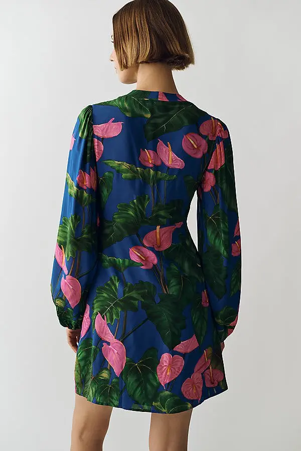 Farm Rio X Printed V-neck Mini Dress