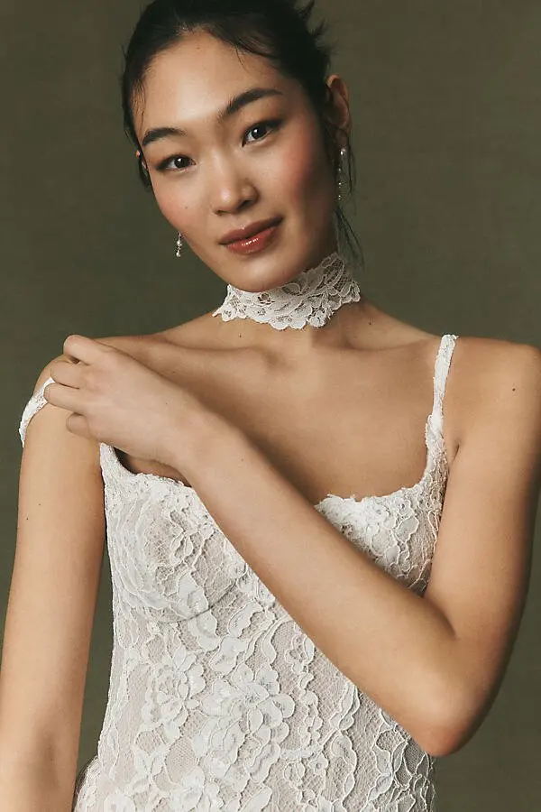 Watters Dita Lace Choker - Ivory