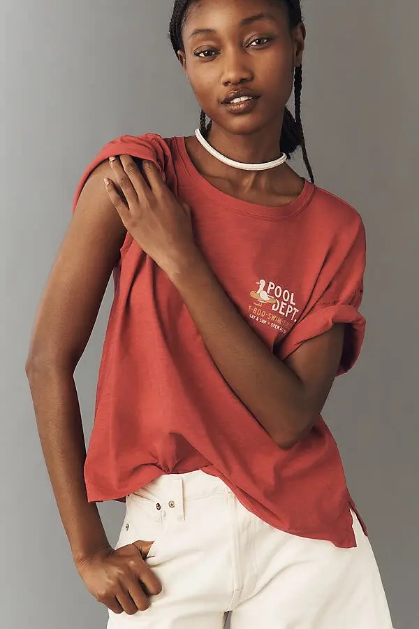 PILCRO Cotton Graphic T-shirt