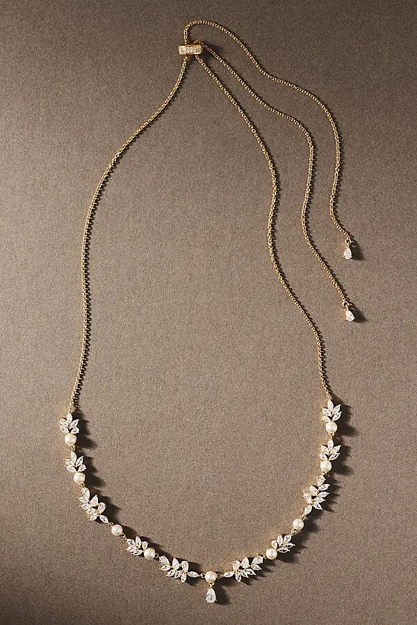 Nadri Vintage Inspired Pearl Necklace - Gold