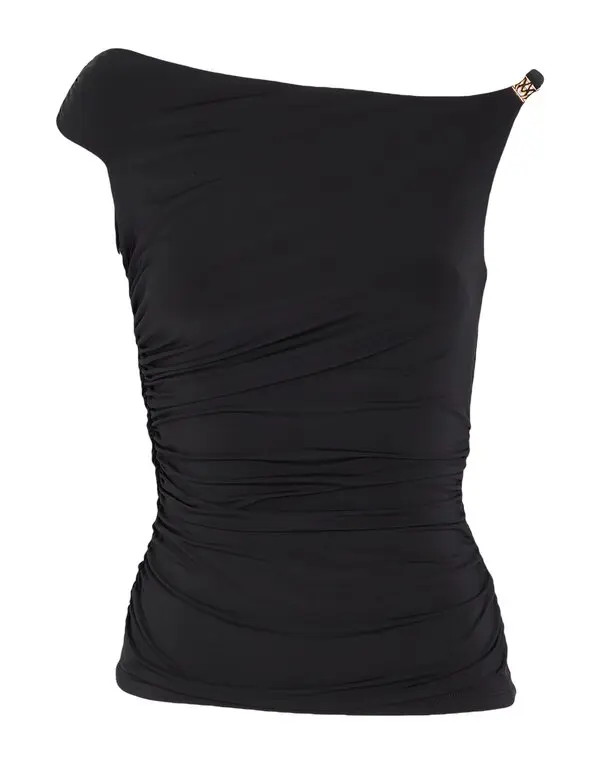 Amiri One-shoulder Gathered Viscose Top