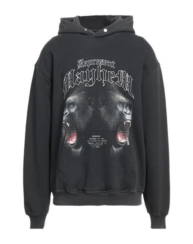 REPRESENT Cotton Graphic Hoodie - Grey