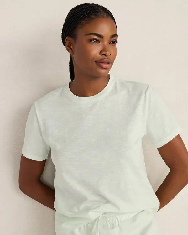 HAVEN WELL WITHIN Organic Cotton Slub Jersey Short Sleeve T-shirt - Trellis