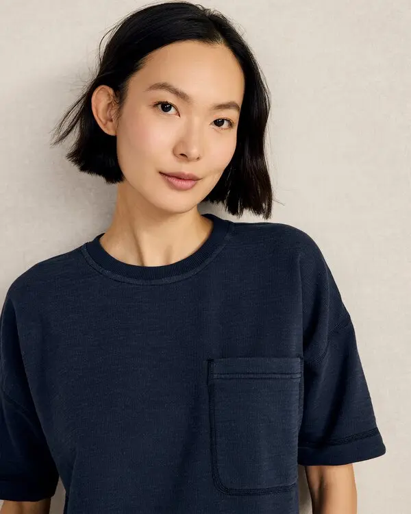 HAVEN WELL WITHIN Garment-dyed Organic Cotton Slub Terry T-shirt - Trellis
