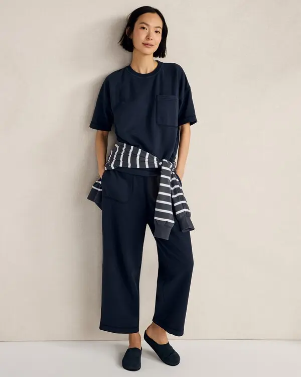 HAVEN WELL WITHIN Garment-dyed Organic Cotton Slub Terry T-shirt - Trellis