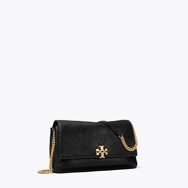 Tory Burch Charlie Quilted Chain Crossbody Bag - Black