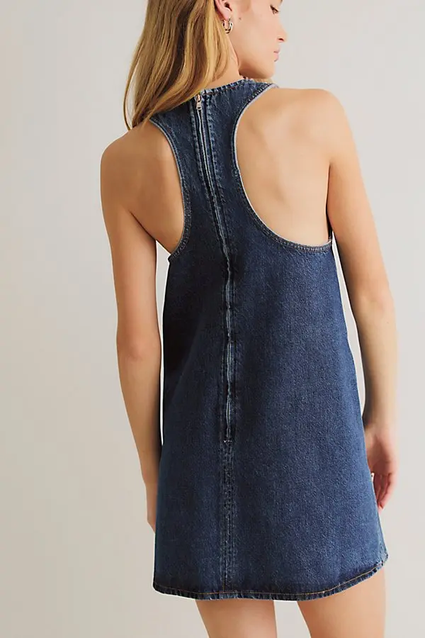AGOLDE Harriet Denim A-line Mini Dress