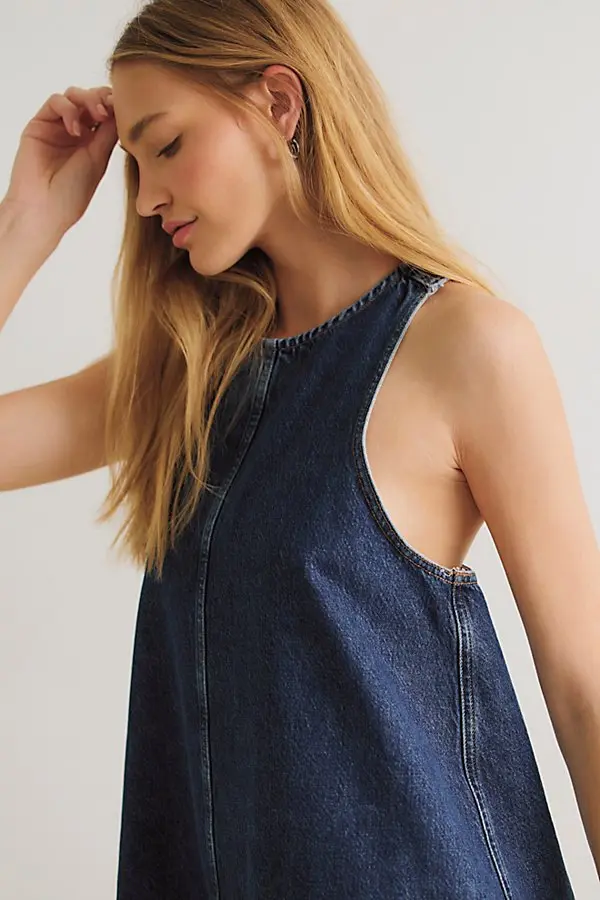 AGOLDE Harriet Denim A-line Mini Dress