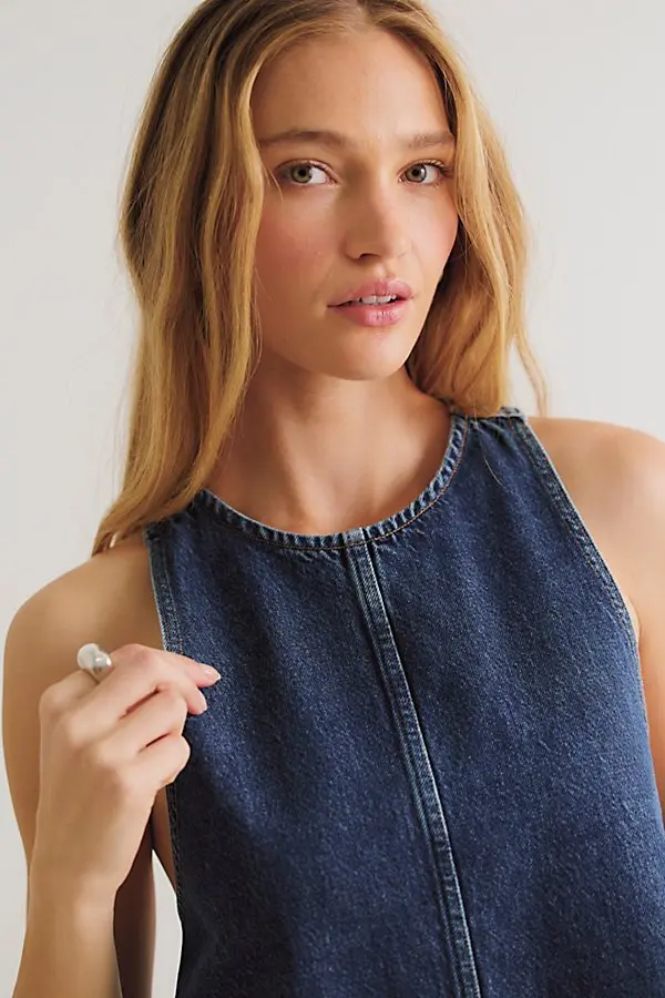 AGOLDE Harriet Denim A-line Mini Dress