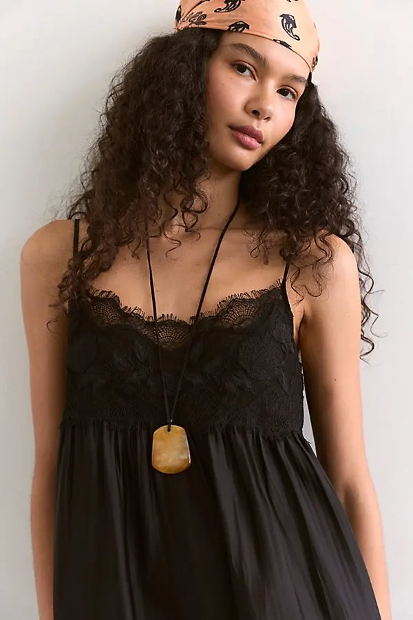 Free People Intimately Table For Two Midi Slip Dress - Black