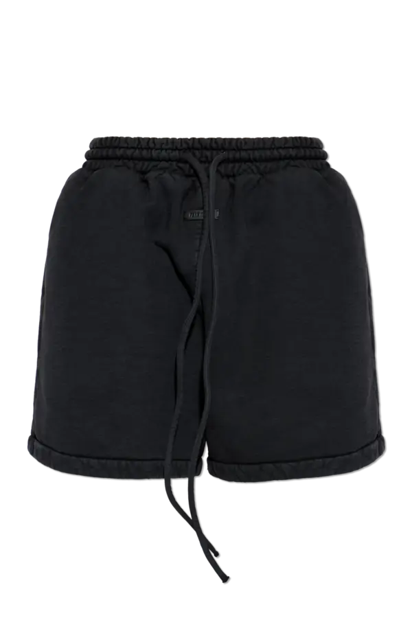Fear Of God Cotton Shorts With Logo Patch - Black