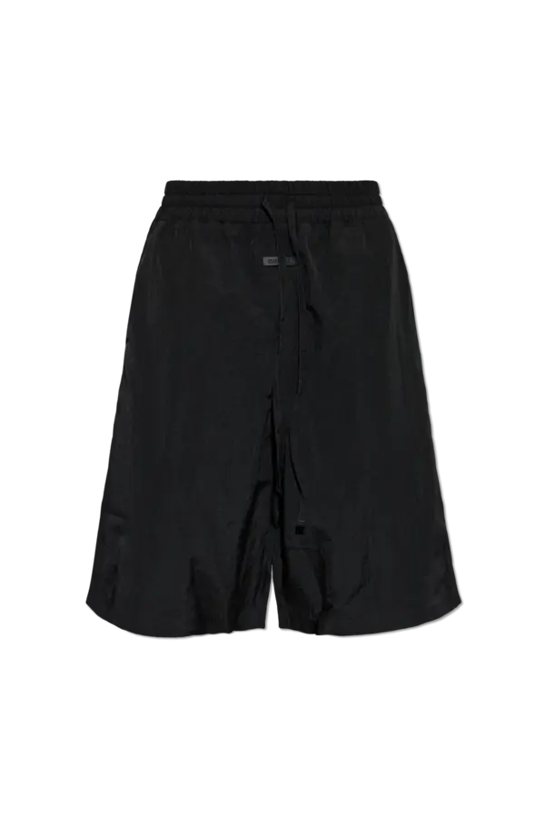 Fear Of God Logo Patch Relaxed Fit Shorts - Black