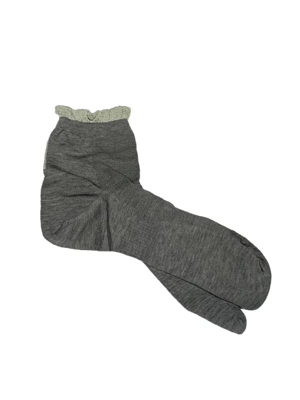 ANTIPAST Lurex And Cotton Tabi Socks - Grey