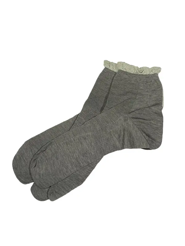 ANTIPAST Lurex And Cotton Tabi Socks - Grey