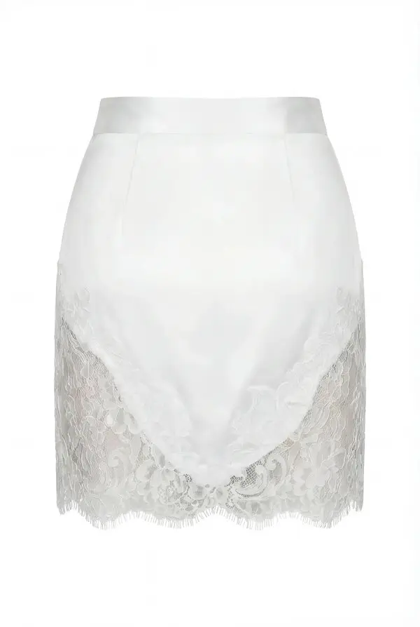 MILLA Chantilly Lace Mini Skirt