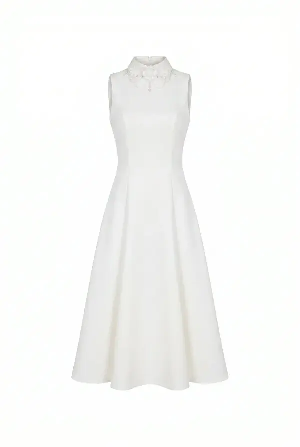 MILLA Sleeveless High Neck Midi Dress