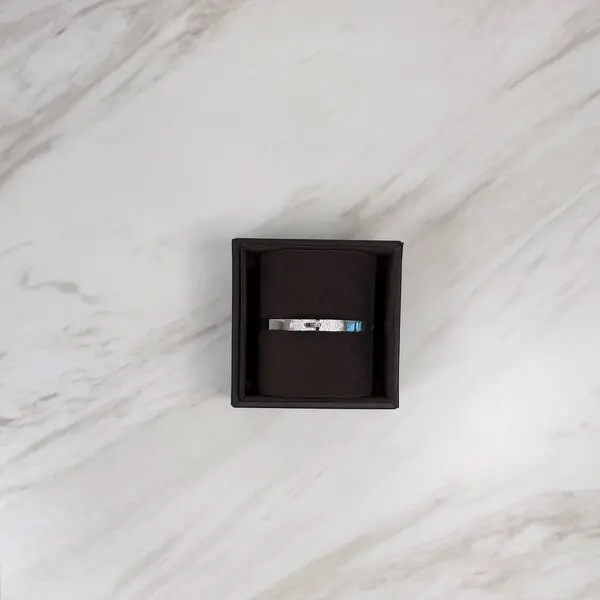 Hermès Kelly Bracelet Semi With Diamonds - Silver