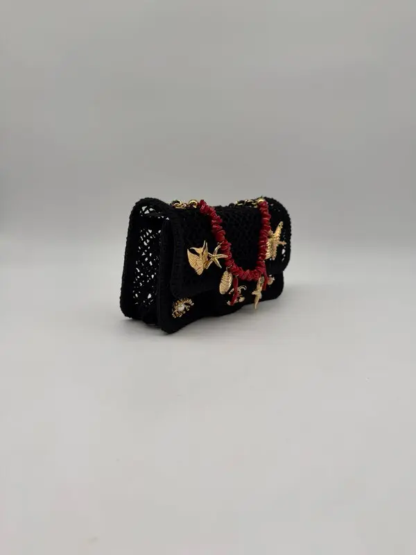 Chanel Mesh & Gold Tone Metal Flap Bag