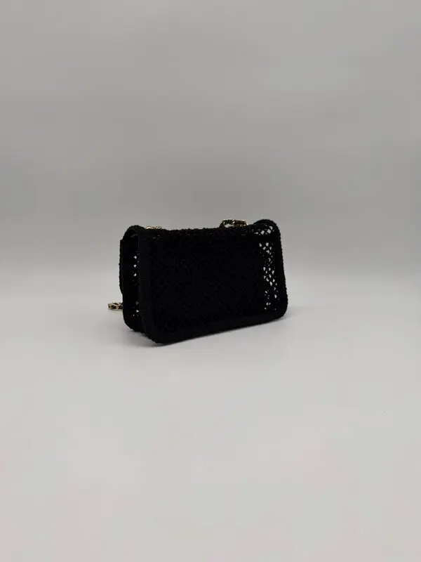 Chanel Mesh & Gold Tone Metal Flap Bag