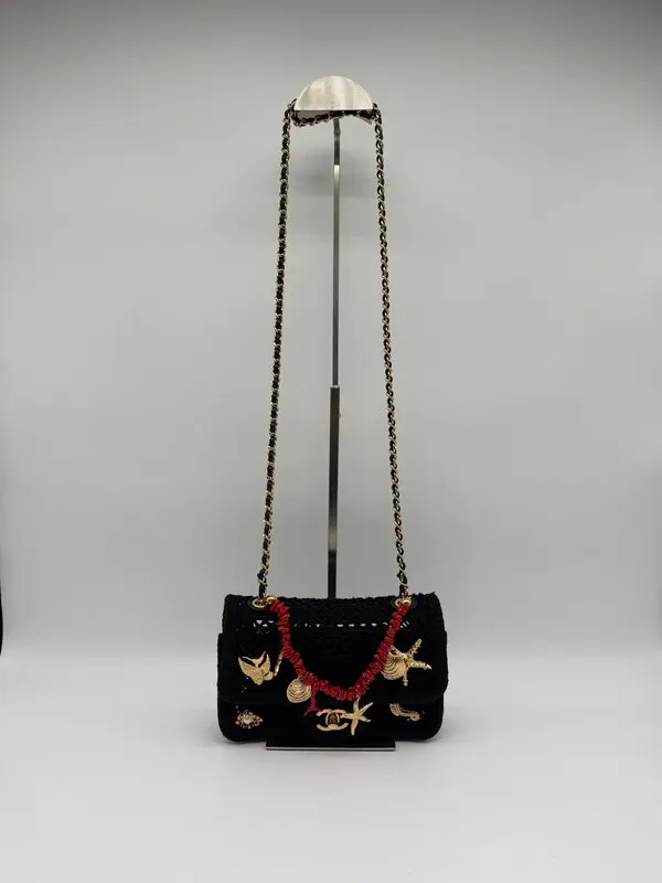 Chanel Mesh & Gold Tone Metal Flap Bag