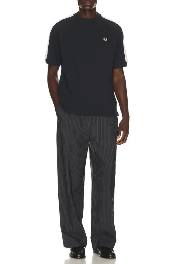 Fred Perry Cable Taped T-shirt In Blue