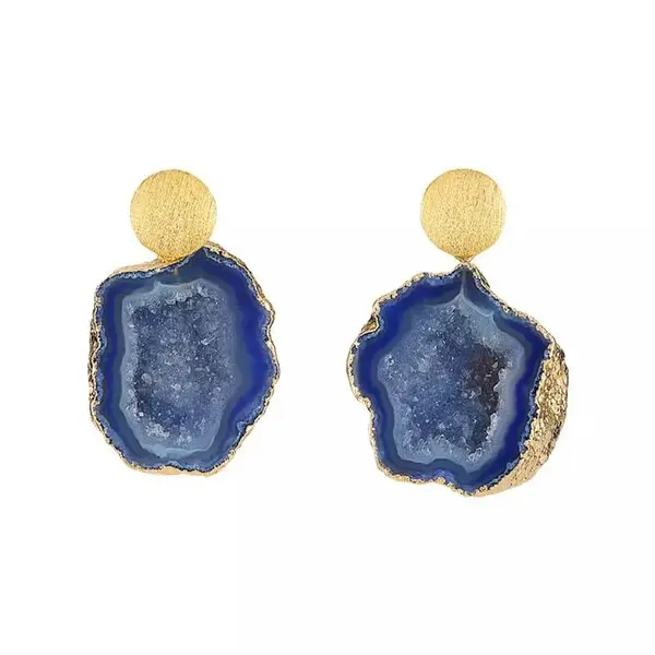MAGPIE ROSE Rocks In The Sky Circle Earrings - Blue