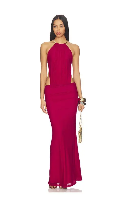 TIGER MIST Evanna Maxi Dress - Fuschia