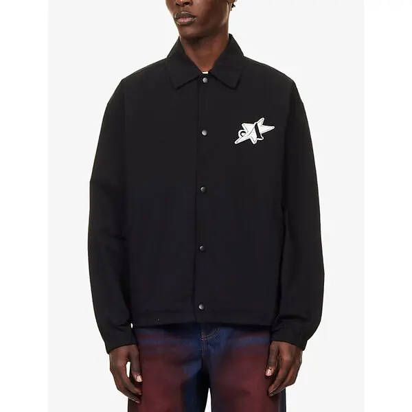 AWAKE NY Embroidered Cotton-blend Coach Jacket