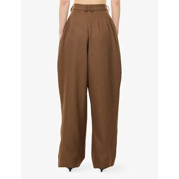 ATELIER NINETY FIVE Barrel Pleated Woven Trousers